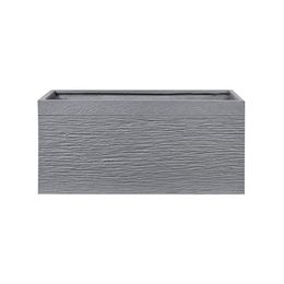 Beliani Outdoor Blumentopf MYRA in Grau - (W) 80 x (H) 37 x (L) 37 cm | Gr.: onesize