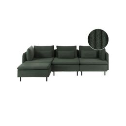 Beliani 3-tlg Modulsofa EGERIS in Gr&uuml;n rechtsseitig | Gr.: onesize