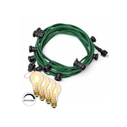 SPICELITE Garten Party Lichterkette Illu 50x dimmbare Gl&uuml;hbirne 50m gr&uuml;n | Gr.: onesize
