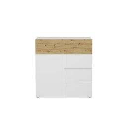 CALICOSY Sideboard mit T&uuml;r BELM in Wei&szlig; - (W)109,0 x (H)115 x (L)42 cm | Gr.: onesize
