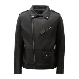 RICANO Herren Bikerjacke "Lederjacke Pietro", schwarz, Gr. XXXL, Obermaterial: 100% Lammnappaleder LANA. Futter: 100% Polyester PES., Jacken,