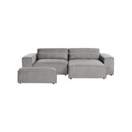 Beliani 2-tlg Ecksofa HELLNAR in Grau linksseitig | Gr.: onesize