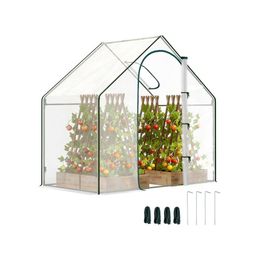 Outsunny Gew&auml;chshaus in Transparent & Dunkelgr&uuml;n 180L x 100B x 168H cm | Gr.: onesize