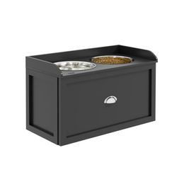 PawHut Erh&ouml;hter Hundenapf Schwarz | Gr.: onesize