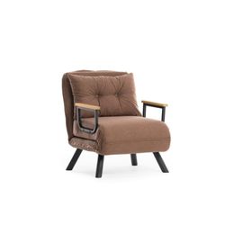 CALICOSY Schlafsessel SANDO in Braun - (W)67 x (H)41 x (L)50 cm | Gr.: onesize
