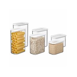Mepal 6er Set Vorratsdosen Modula in wei&szlig; | Gr.: onesize
