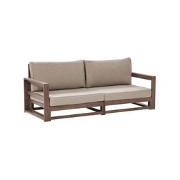 Beliani Gartensofa TIMOR in Braun/Grau/Beige - (W) 184 x (H) 72 x (L) 75 cm | Gr.: onesize