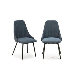 CALICOSY 2er-Set St&uuml;hle MARCKERIC in Blau - (W) x (H) x (L)cm | Gr.: onesize