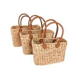 kobolo 3tlg. Set Einkaufstasche HYASETLEATH in Braun | Gr.: onesize