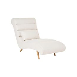 Beliani 2-tlg Chaiselongue RIVES in Wei&szlig;/Braun | Gr.: onesize