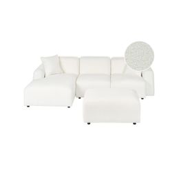 Beliani 4-tlg Modulsofa HEDE in Wei&szlig; rechtsseitig | Gr.: onesize