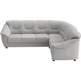 Sit & More Ecksofa SIT & MORE, B:262cm H:90cm T:212cmsilber, Wohnzimmer, Sofas, "Savona L-Form, B. 262 cm, Komfortsitz, Eckcouch mit Stoff- & Lederwahl",