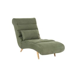 Beliani 2-tlg Chaiselongue RIVES in Gr&uuml;n/Braun | Gr.: onesize