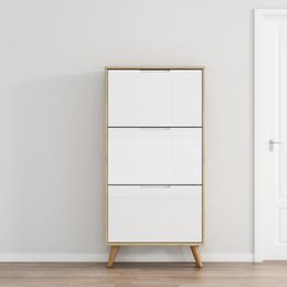 Schuhschrank OTTO HOME, B:62cm H:125cm T:24cm, wei&szlig;, FSC-zertifizierter Holzwerkstoff, Flur, Schr&auml;nke, "Lund", FSC-zertifiziertem Holz, ABS-Kanten,