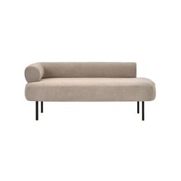 Beliani Chaiselongue MIRMANDE Beige/Schwarz - (W) 153 x (H) 65 x (L) 70 cm linksseitig | Gr.: onesize