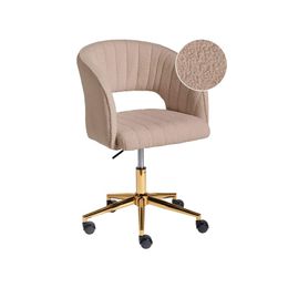 Beliani B&uuml;rostuhl KATONAH in Beige/Gold - (W) 57 x (H) 78 x (L) 57 cm | Gr.: onesize