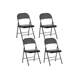 Beliani 4er-Set Konferenzstuhl SHASTA in Schwarz | Gr.: onesize