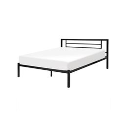 Beliani Doppelbett CUSSET in Schwarz - (W) 167 x (H) 86 x (L) 209 cm | Gr.: onesize