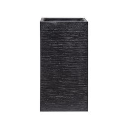 Beliani Outdoor Blumentopf DION in Schwarz - (W) 40 x (H) 77 x (L) 40 cm | Gr.: onesize