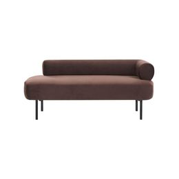 Beliani Chaiselongue MIRMANDE Braun/Schwarz - (W) 153 x (H) 65 x (L) 70 cm rechtsseitig | Gr.: onesize