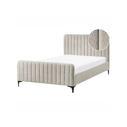 Beliani Doppelbett LUNAN in Beige/Schwarz - (W) 127 x (H) 101 x (L) 215 cm | Gr.: onesize