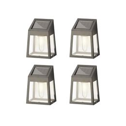 MARELIDA 4er Set LED Solar Wandleuchten mit Filament LED in schwarz | Gr.: onesize