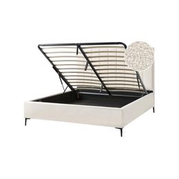 Beliani Doppelbett SEZANNE in Wei&szlig;/Schwarz - (W) 190 x (H) 142 x (L) 215 cm | Gr.: onesize