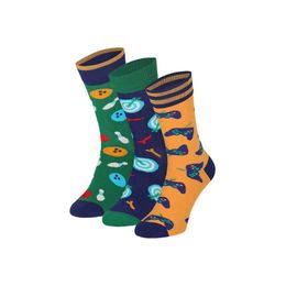 Yuhu Herren Socken Gaming Design 3er Pack Motivsocken Einheitsgr&ouml;&szlig;e in Gelb | Gr.: onesize