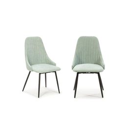 CALICOSY 2er-Set St&uuml;hle MARCKERIC in T&uuml;rkisblau - (W) x (H) x (L)cm | Gr.: onesize