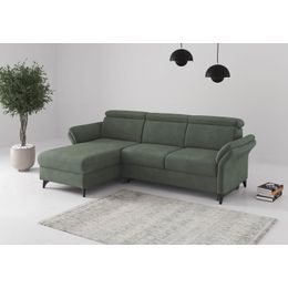 Sit & More Ecksofa SIT & MORE, B:253cm H:84cm T:166cm, gr&uuml;n, 90% Polyester, 10% Polyamid, Wohnzimmer, Sofas, "Glendale, L-Form", inkl.