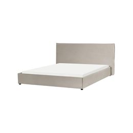 Beliani Doppelbett LAVAUR in Beige - (W) 203 x (H) 100 x (L) 220 cm | Gr.: onesize
