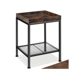TecTake Schlafzimmertisch, 41,5 x 41 x 56 cm, h&ouml;henverstellbare Kunststofff&uuml;&szlig;e | Gr.: onesize