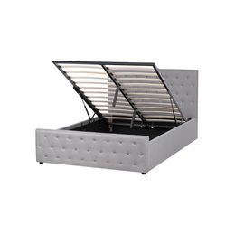 Beliani Doppelbett AMIENS in Grau - (W) 151 x (H) 109 x (L) 217 cm | Gr.: onesize