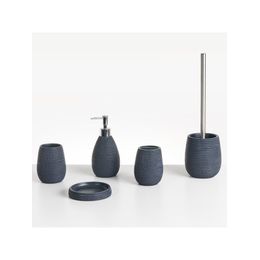 Beliani 5-tlg Badezimmer-Zubeh&ouml;r QUILCA in Blau | Gr.: onesize