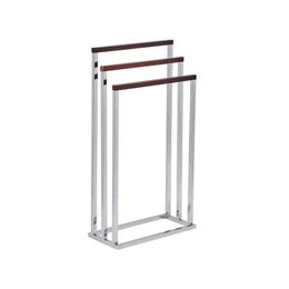 Beliani Handtuchst&auml;nder CHARRAS in Silber/Braun - (W) 45 x (H) 84 x (L) 21 cm | Gr.: onesize