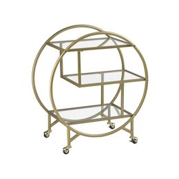 Beliani Servierwagen COLTON in Gold/Transparent - (W) 38 x (H) 79 x (L) 70 cm | Gr.: onesize