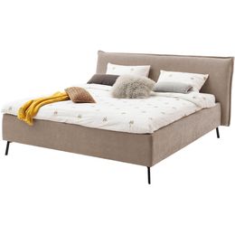 Polsterbett Home Affaire, B:243cm L:231cm, beige, 85% Polyester, 15% Viskose, Betten, "Aurela, liebevoll verarbeitete Biese & wahweise &Uuml;berl&auml;nge",