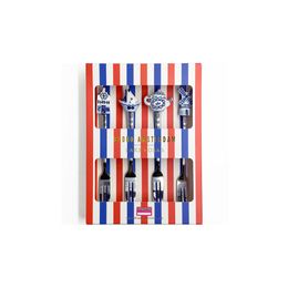 Blond Amsterdam 4er Kuchengabel Set Delfts Blond in Blau - 14cm | Gr.: onesize