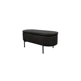 ByLiving Banktruhe Nova in schwarz - B 95, H 42, T 37,5 cm | Gr.: onesize