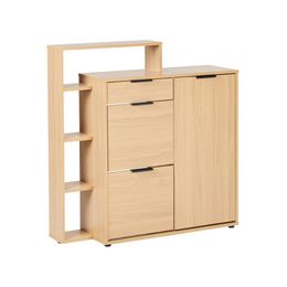 Beliani Schuhschrank MIRANI in Braun - (W) 98 x (H) 100 x (L) 29 cm | Gr.: onesize