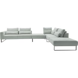 Ecksofa Musterring, B:398cm H:88cm T:290cm, grau, 85% Polyester, 15% Viskose, Wohnzimmer, Sofas, "JustB PM100 bequem, modern, elegant und viel Platz,