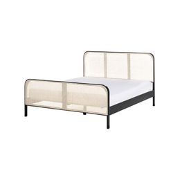 Beliani Doppelbett GONFARON in Schwarz/Braun - (W) 166 x (H) 108 x (L) 209 cm | Gr.: onesize