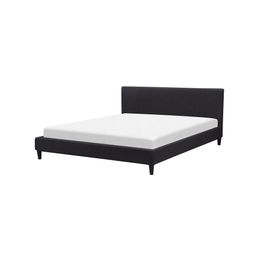 Beliani Doppelbett FITOU in Schwarz/Braun - (W) 190 x (H) 87 x (L) 214 cm | Gr.: onesize