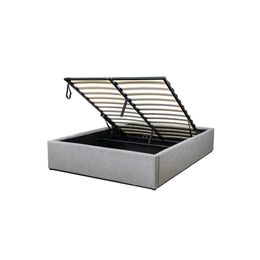 CALICOSY Bett mit Bettkasten ALBA in Grau - (W)204 x (H)36,5 x (L)152 cm | Gr.: onesize