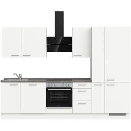 K&uuml;chenzeile Nobilia, B:300,3cm H:216,6cm T:60cm, wei&szlig;, Komplettk&uuml;chen-Sets, ""Touch II", NEU: individuell anpassbar mit gratis Profi-Beratung",