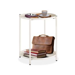 TecTake Nachttisch, 45,5 x 45,5 x 53 cm, rund mit abnehmbaren Ablagen | Gr.: onesize