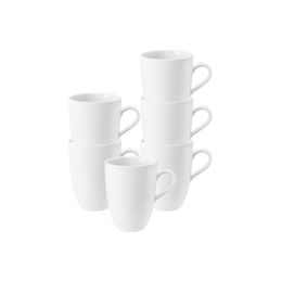Seltmann Weiden 6er Set Kaffeebecher Beat Color Glaze 350 ml in Wei&szlig; | Gr.: onesize
