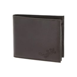Oxmox Leather Geldb&ouml;rse RFID Schutz Leder 12 cm in braun-lizard 2.0 | Gr.: onesize