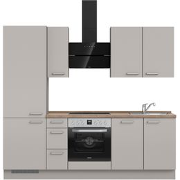 K&uuml;chenzeile Nobilia, B:240,3cm H:216,6cm T:60cm, grau, Komplettk&uuml;chen-Sets, ""Touch II", NEU: individuell anpassbar mit gratis Profi-Beratung",