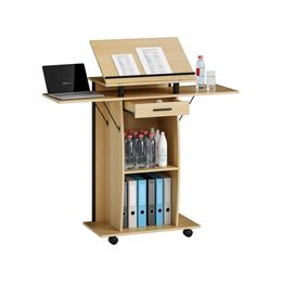 HOMCOM Podiumsst&auml;nder in Eiche 126L x 37B x 136H cm | Gr.: onesize